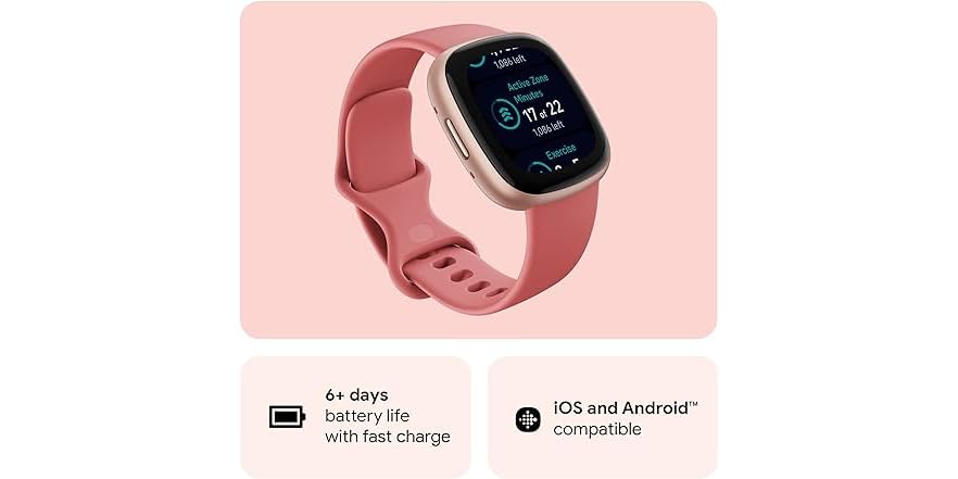 Fitbit Versa 4 Fitness Smartwatch (Open Box)