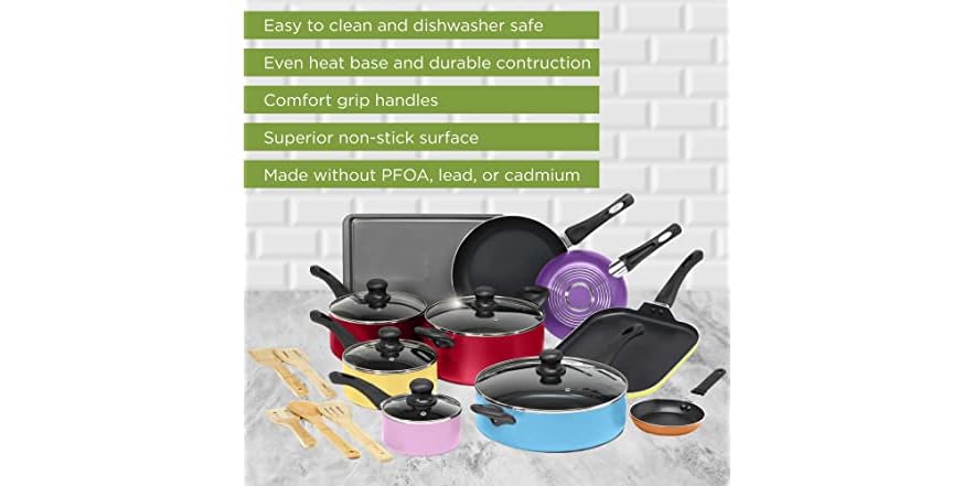 Ecolution 20-pc. Non-Stick Cookware Set
