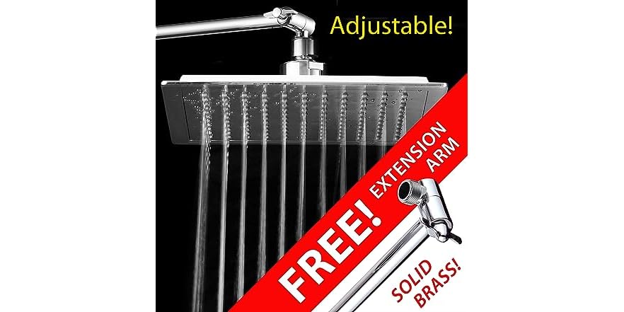 AquaSpa Giant 9" Diagonal Square Rain Shower Head