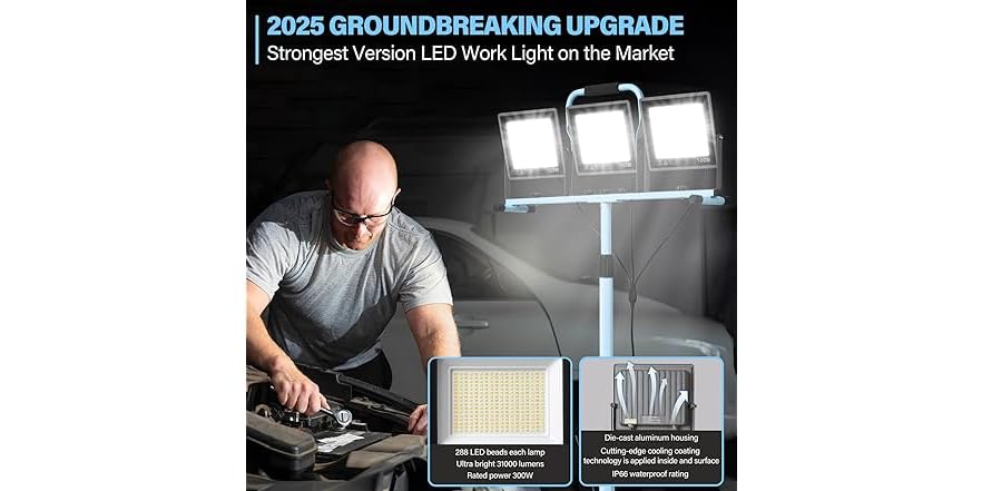 GoBright 31000LM 3 Head Work Light