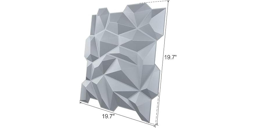 Art3d PVC 3D Diamond Wall Panel Jagged