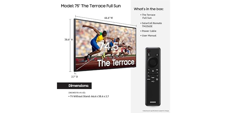 Samsung Neo QLED 4K The Terrace Full Sun (2024) (Factory Reconditioned)