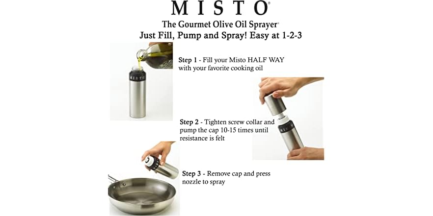Misto Aluminum Olive Oil Sprayer, Tomato
