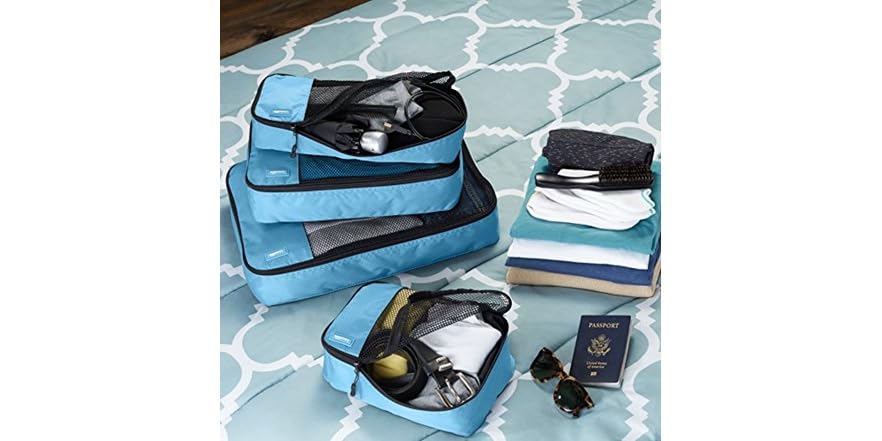 AmazonBasics 4-Piece Packing Cubes Set