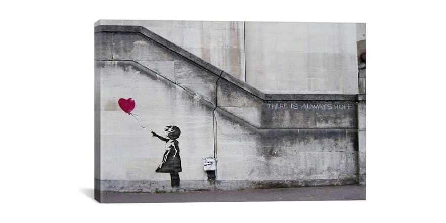 There Is Always Hope Balloon Girl by Banksy Canvas Print