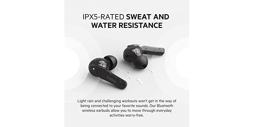 Belkin SOUNDFORM Move Bluetooth Earbuds (Wired Charging)