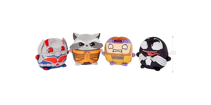 Mattel Disney 100 Marvel Cuutopia Set of 4 Plush Figures