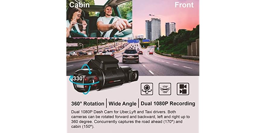 Rexing V2 Pro Full HD Dual Dash Camera