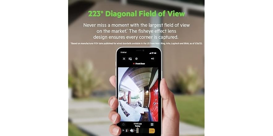 Belkin WDC010 Wemo Smart Video Doorbell (Open Box)