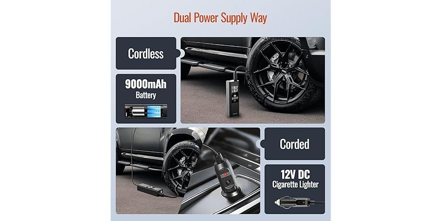 Morpilot 9000mAh Portable Air Compressor