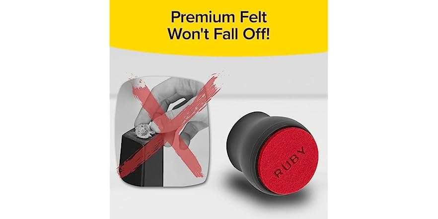 Ruby Sliders Midnight Black Floor Protectors