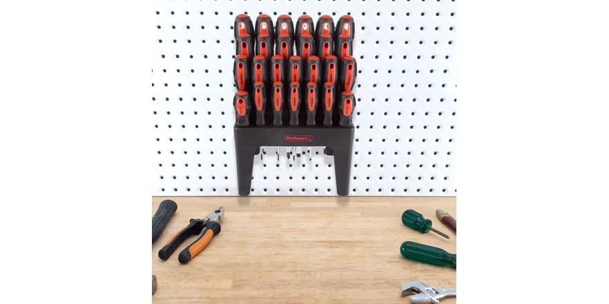 26-Piece Screwdriver Set with Wall Mount, Stand, and Magnetic Tips