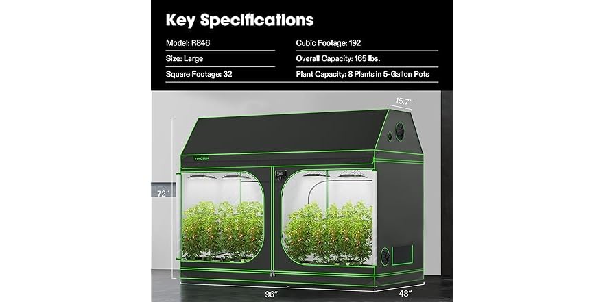 VIVOSUN R846 4x8 Grow Tent