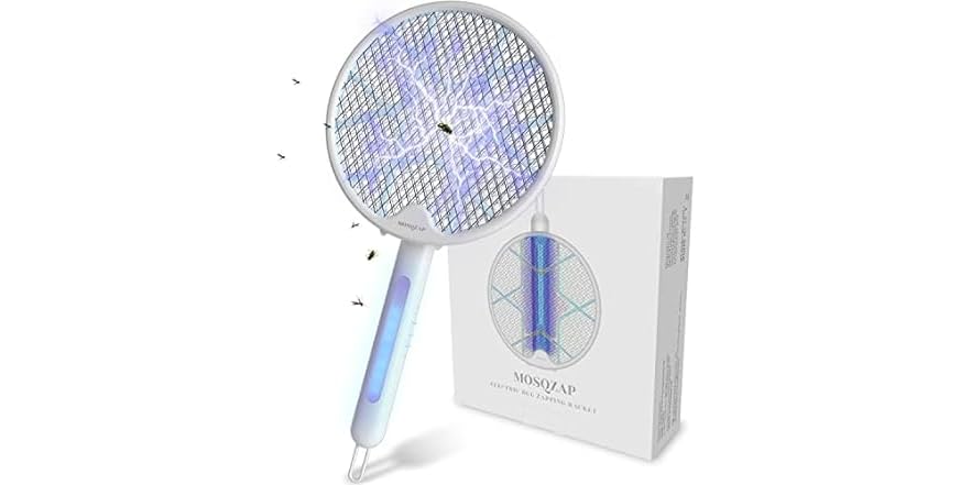 Mosqzap 2-in-1 Electric Bug Zap Racket + Lamp