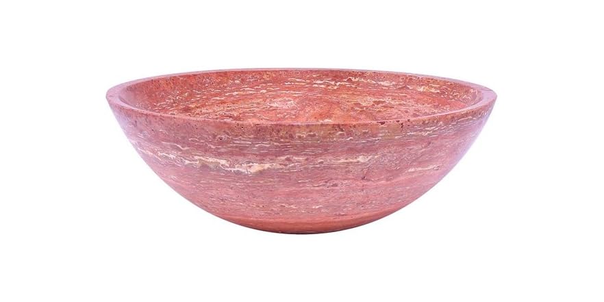 Natural Stone Red Travertine Vessel Sink