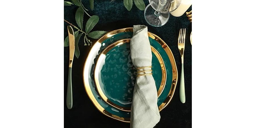 Stone Lain Florian 16 Piece Dinnerware Set Green (Open Box)