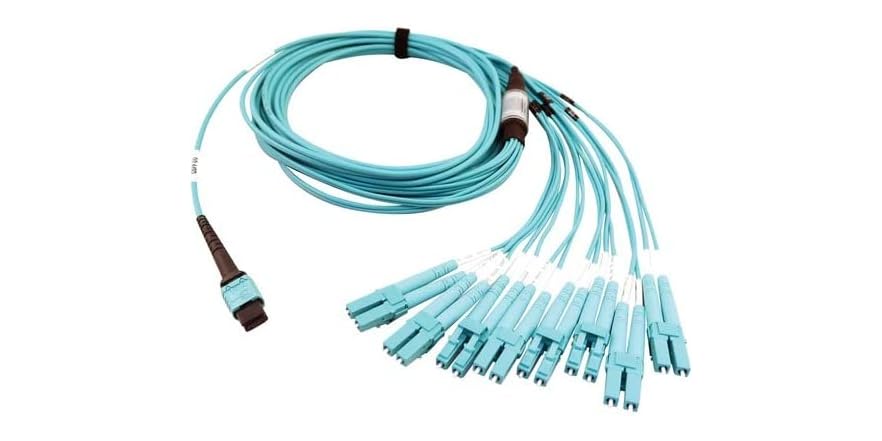 400GB Ethernet Fiber Optic Cable, Aqua