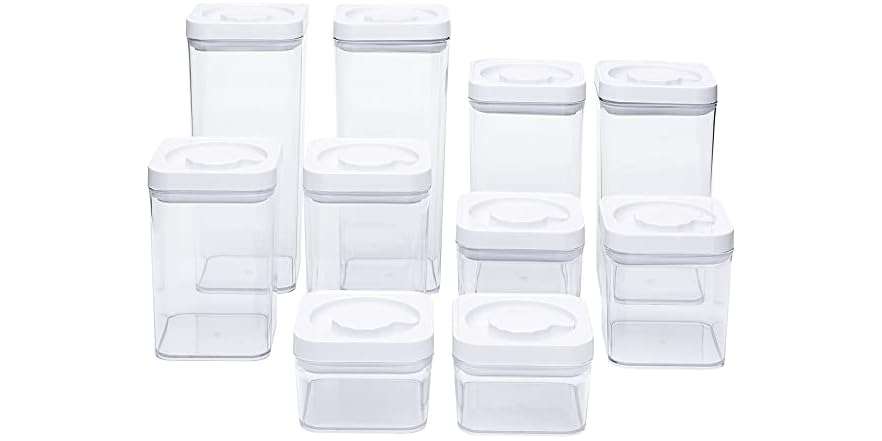 Amazon Basics 10-Piece Square Food Containers