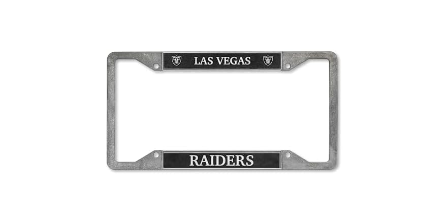 NFL Raiders License Plate Frame 12" x 6"