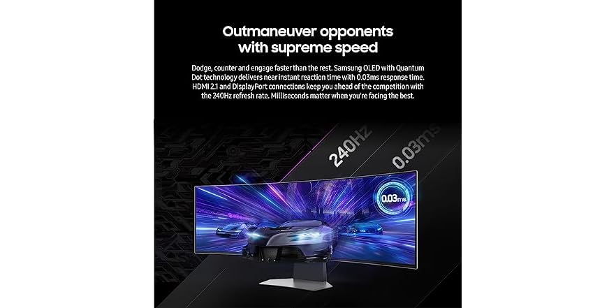 Samsung 49" Odyssey G95SC OLED Curved Smart Gaming Monitor
