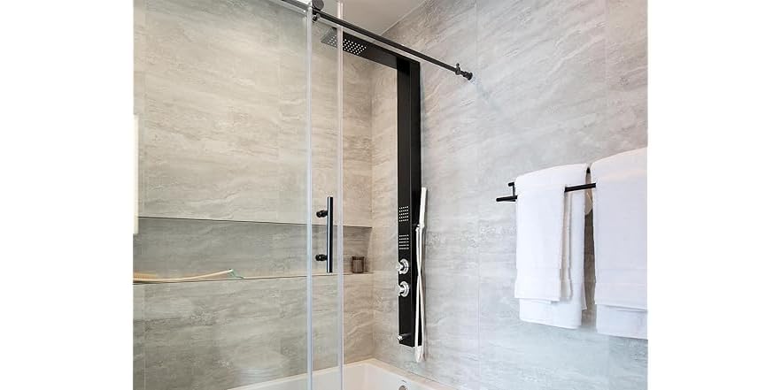 Sasha 59" Rainfall Bodyspray Shower Panel w/ Wand- Stainless