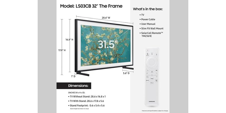 (NEW) Samsung QLED The Frame LS03C Series TV (2023)
