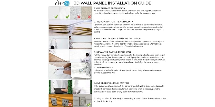 Art3d PVC 3D Diamond Wall Panel Jagged