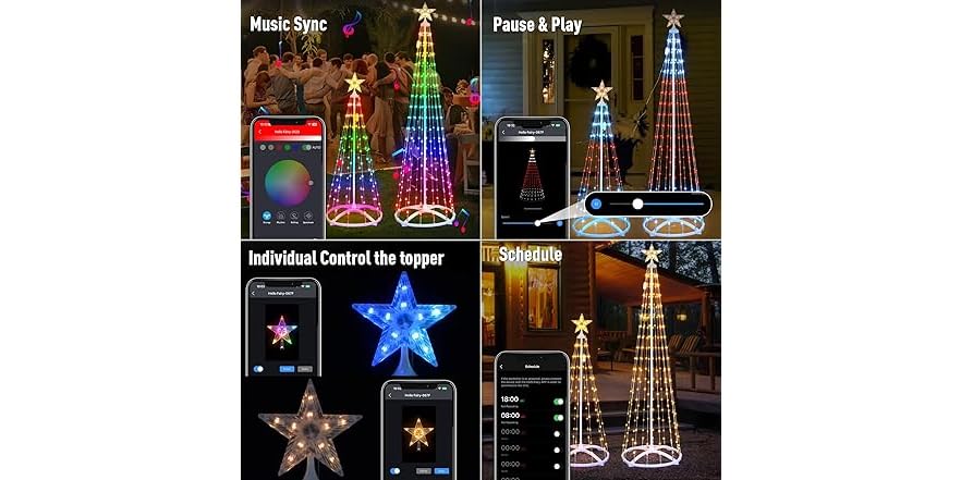 Probro BESL83 Smart Cone Tree Set of 4ft 6ft