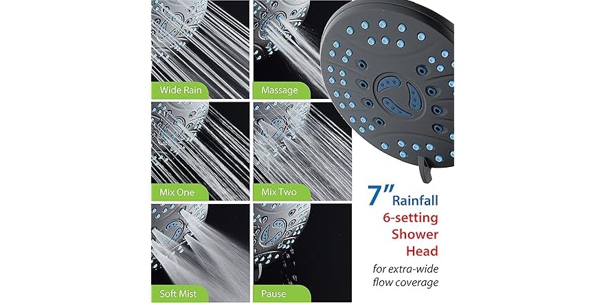 AquaCare Shower Head Combo w/ Germ Shield
