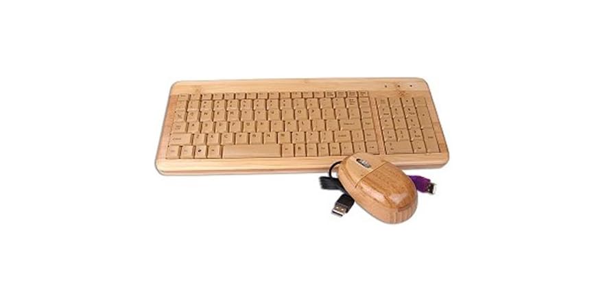 Real Wood Keyboard and Optical Mouse Set