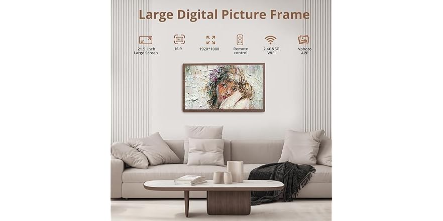 Dragon Touch Large Digital Picture Frame 21 (Open Box)