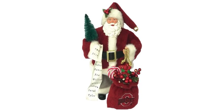 12" OHIO STATE SANTA W/BAG
