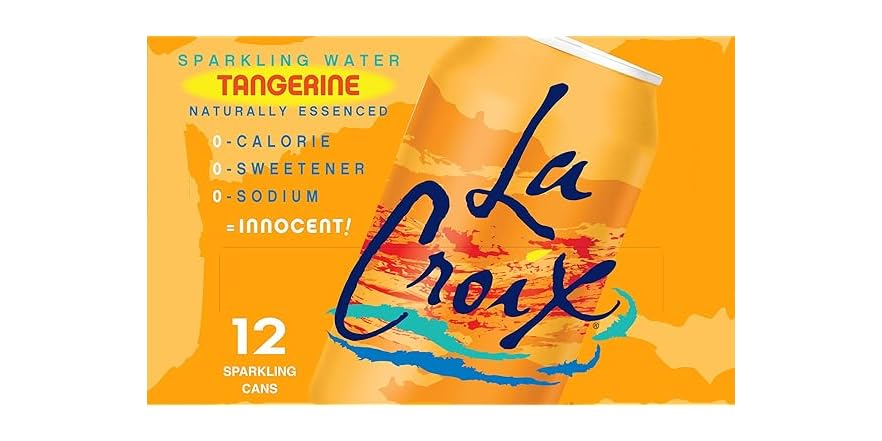 La Croix, Tangerine Sparkling Water, 12 oz, (pack of 12)