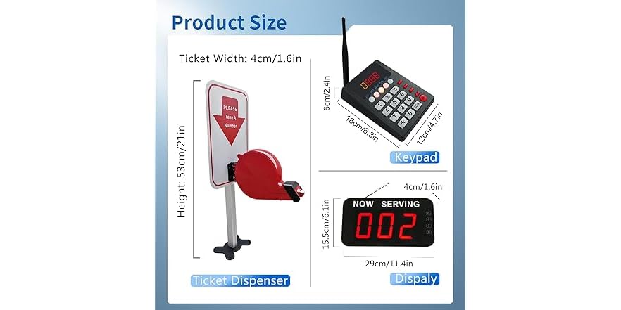 Take A Number Dispenser System