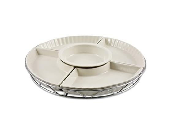 5 Section Lazy Susan on Chrome Base