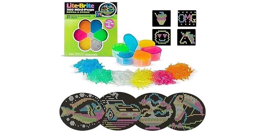 Lite Brite HD Template and Peg Refill Set