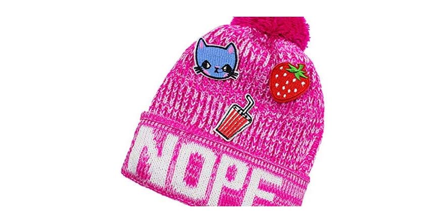 SWAK Girls Knit Hat Scarf And Gloves Set