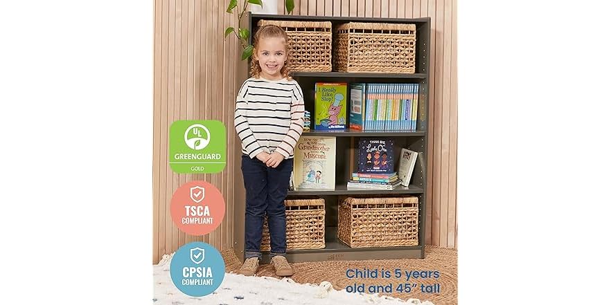 Ecr4kids Classic Bookcase 48in Adjustable Shelves