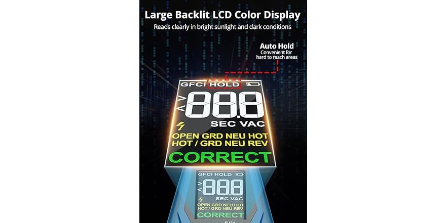 TILSWALL W140 Tilswall GFCI Outlet Tester Blue