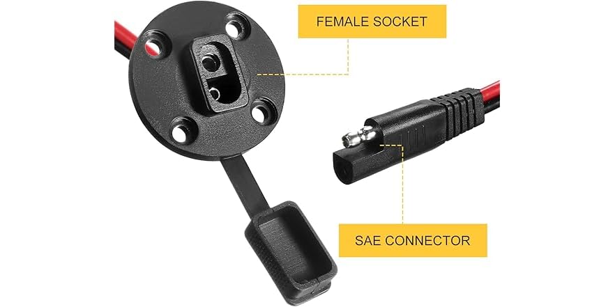 8 Packs Socket Sidewall Port Connectors