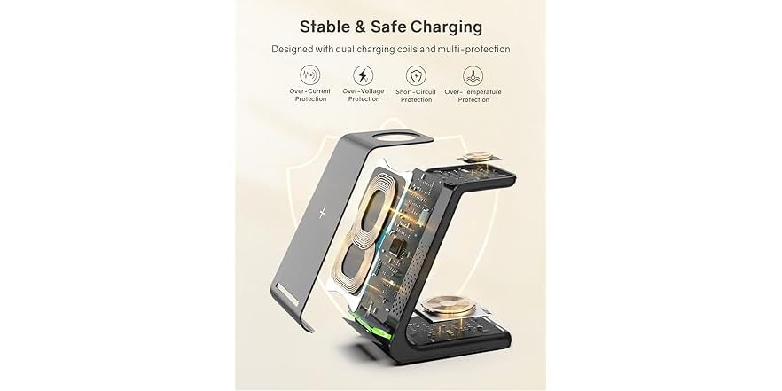 CIYOYO Wireless Charger Stand, CIYOYO 3 in 1