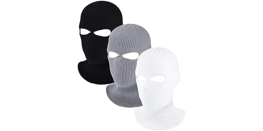 6 PACK - 2 Holes Ski Winter Masks
