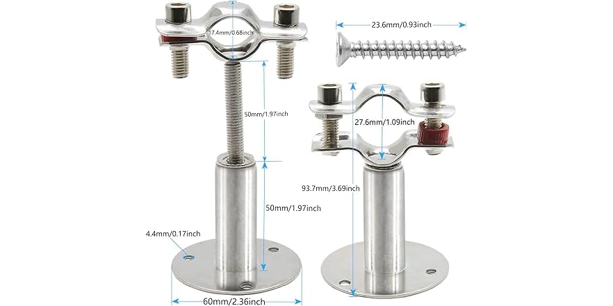 2 PC Ceiling Mount Pipe Clamp Support