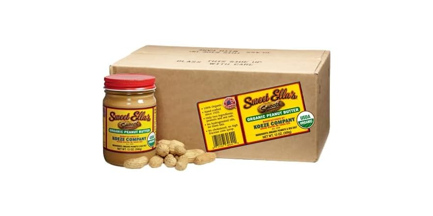 6Pk Sweet Ella's Organic Peanut Butter Smooth