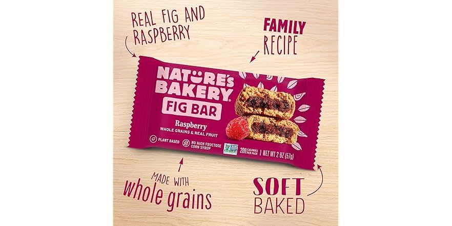 Nature's Bakery Raspberry Fig Bars, 2 Oz, 6 Ct