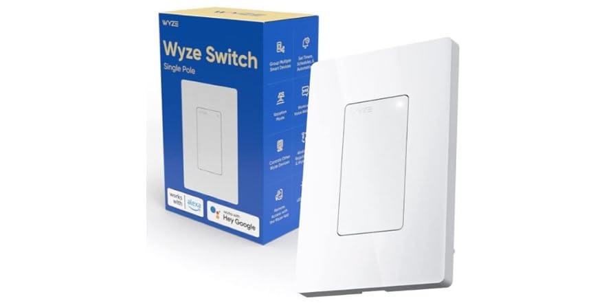Wyze Switch, 2.4 GHz WiFi Smart Light Switch