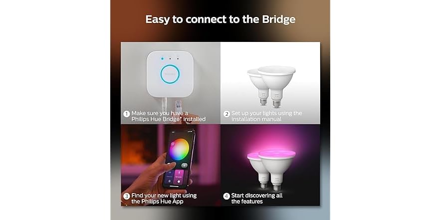 Philips Hue Smart 100W PAR38 LED Bulb
