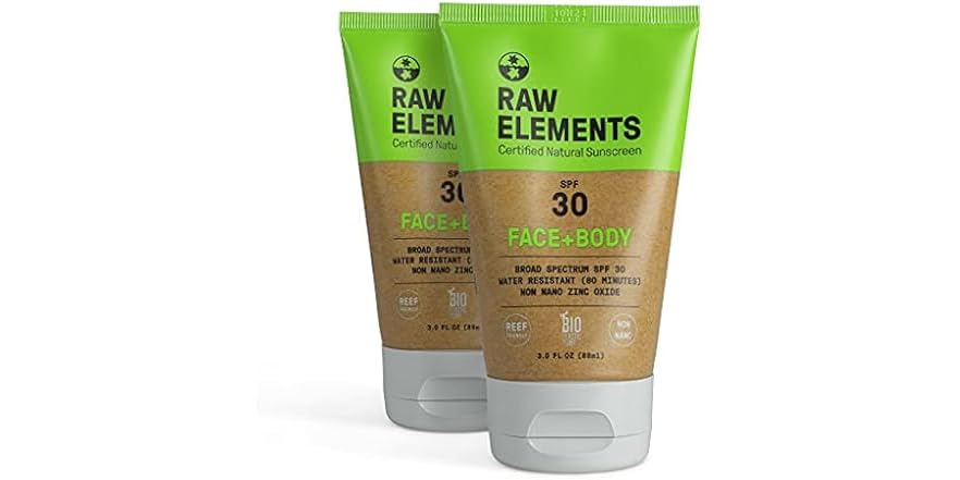 Raw Elements Face/Body Sunscreen SPF 30+ 2Pk