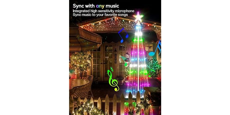 Avatar Controls 8FT Smart Outdoor Christmas Cone Tree