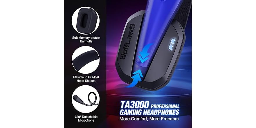 WolfLawS TA3000 Wireless Gaming Headset
